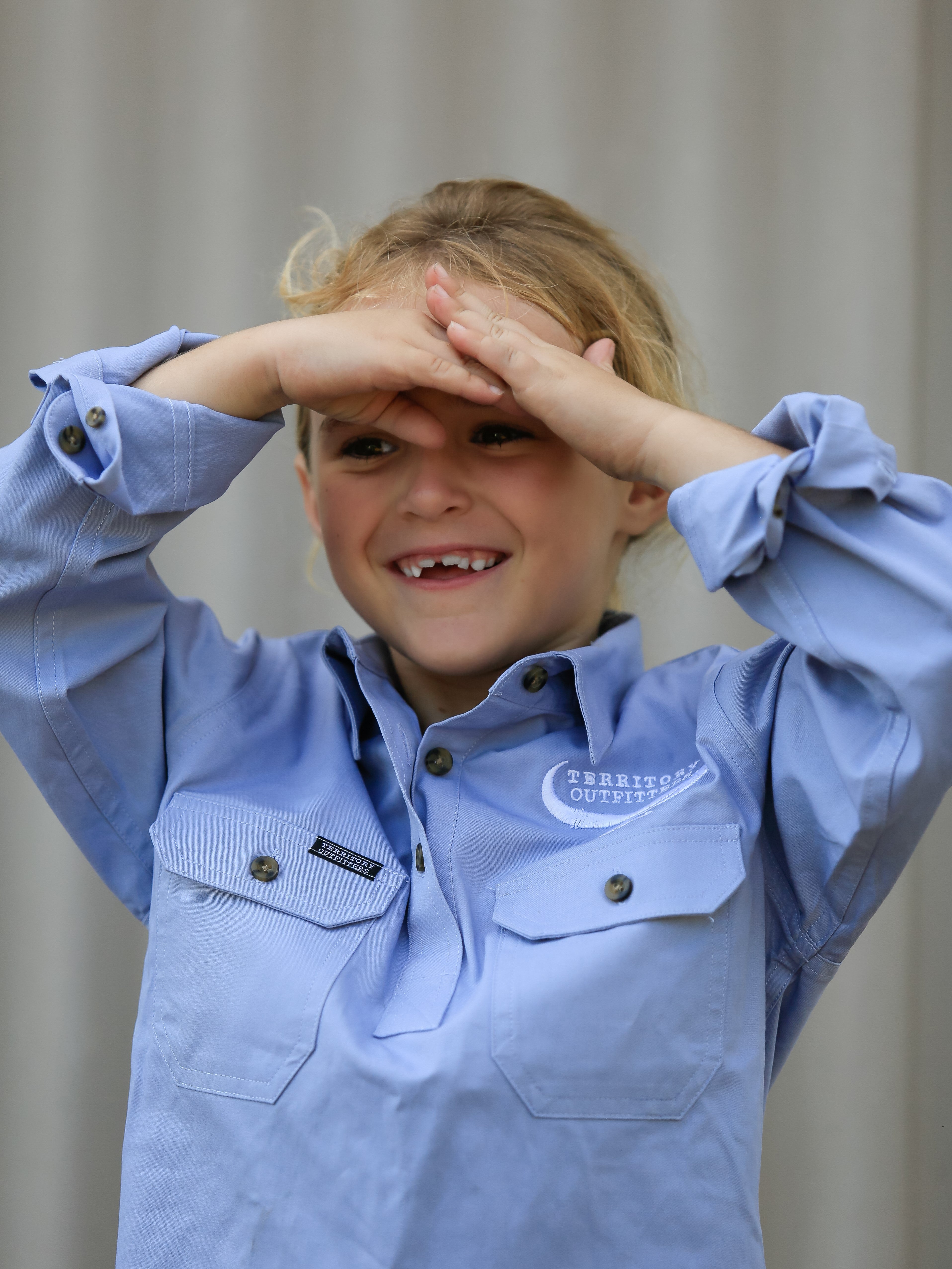 Kids long sleeve work shirt - Violet – Territory Outfitters
